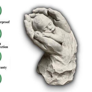 Loving Hands, Child Sculpture, Concrete Kid Memorial, Hands Figure ...