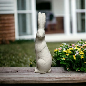 Garden Bunny, Stone Animal, Rabbit Figure, Bunny Graceful, Concrete ...