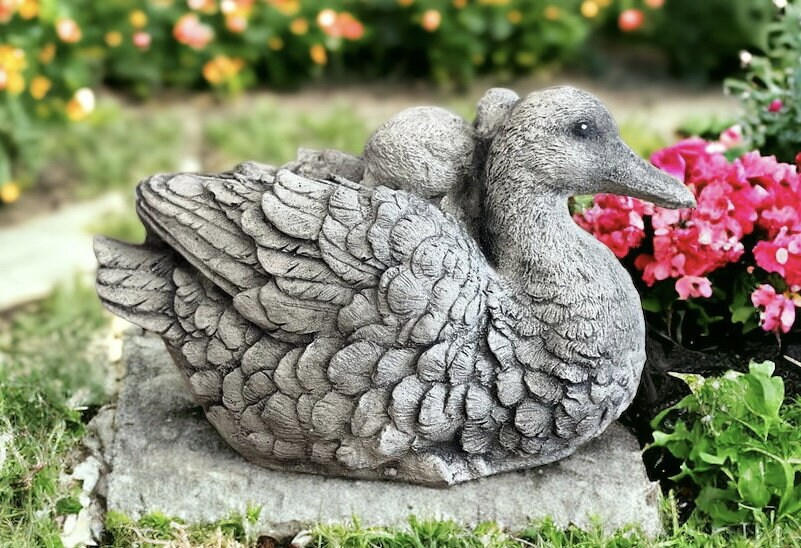 Ducks Statue, Duck With Duckling, Animal Sculpture, Farm Decoration ...