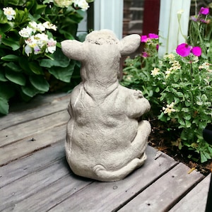 Concrete Planter, Cow Flowers Pot, Animal Statue, Garden Planter, Cow ...