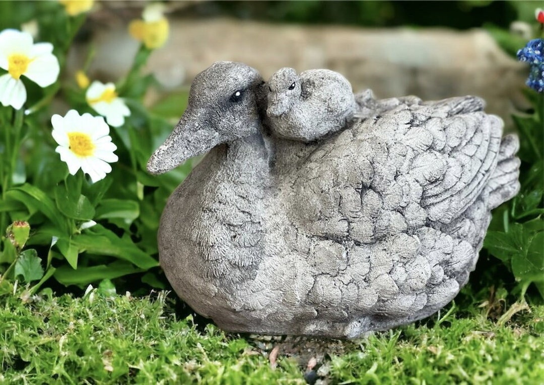 Ducks Statue, Duck With Duckling, Animal Sculpture, Farm Decoration ...