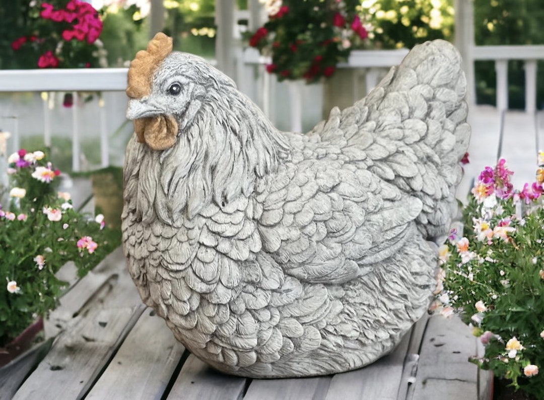 Large Chicken, Concrete Hen, Chicken Statue, Farm Life, Cement Hen ...