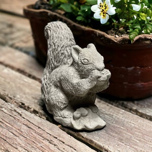Concrete Squirrel, Backyard Statue, Squirrel Sculpture, Forest Animal ...