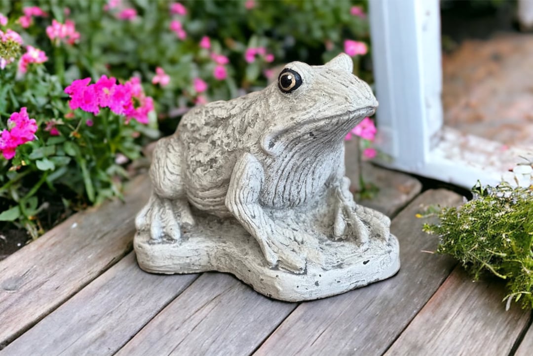 Frog Statue, Concrete Frog, Wild Animal, Crouching Frog, Stone Toad ...