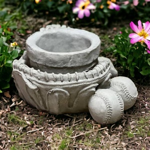 Baseball Planter, Concrete Flowers Pot, Planter With Glove, Planter ...