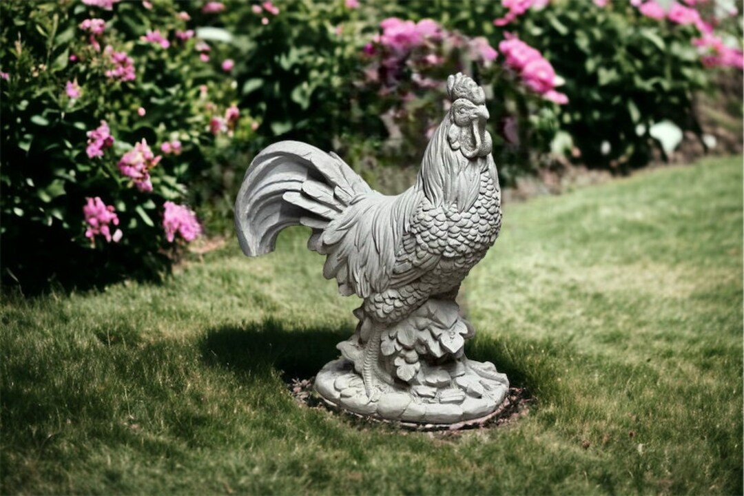 Rooster Statue, Concrete Rooster, Farm Chicken, Massive Hen, Farm ...
