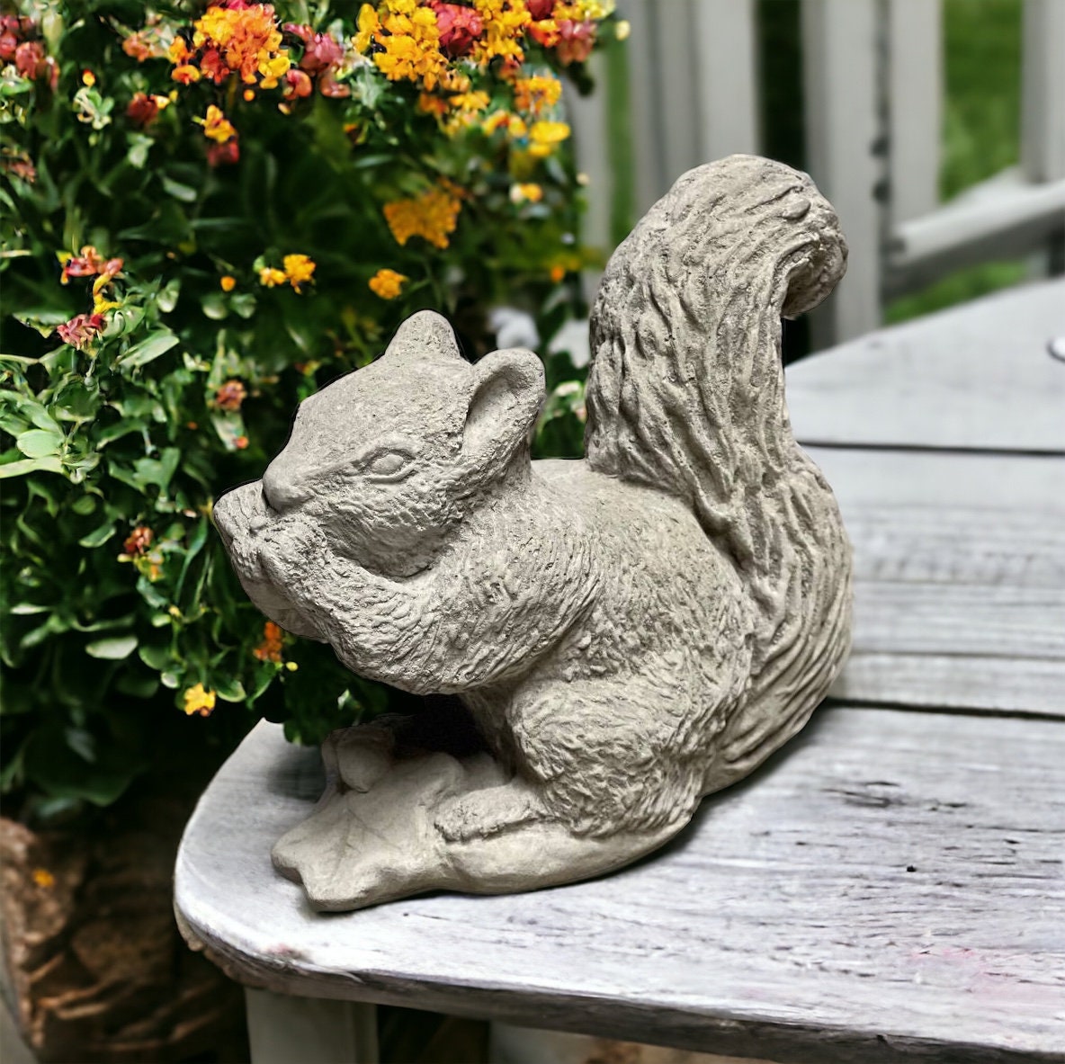Concrete Squirrel, Backyard Statue, Squirrel Sculpture, Forest Animal ...