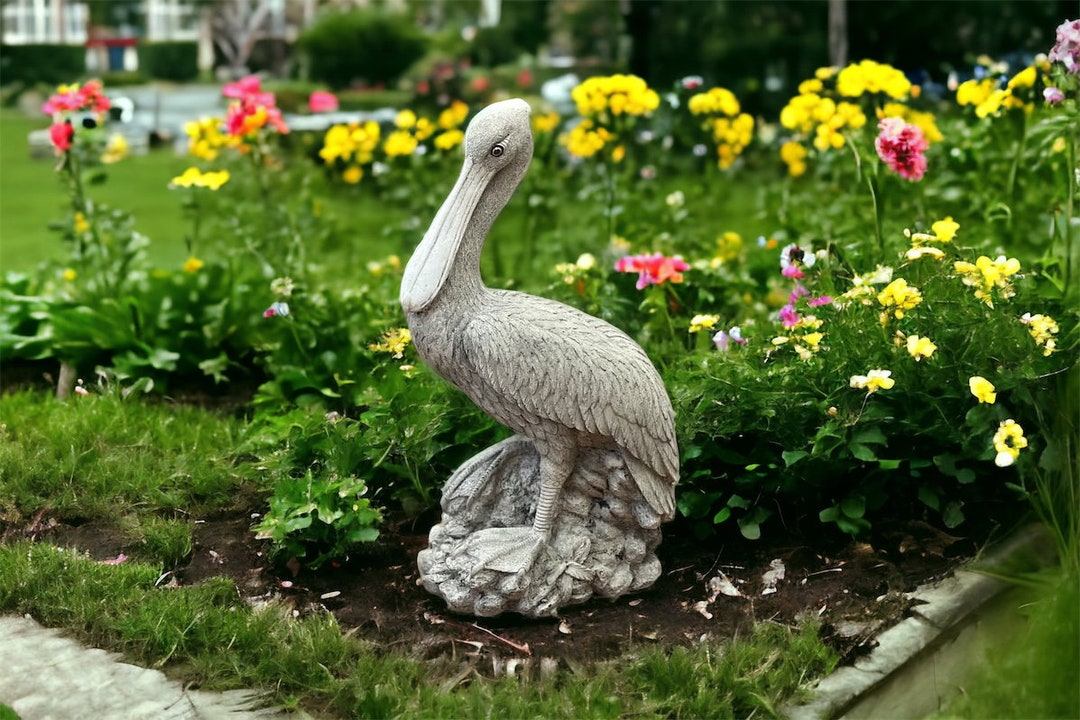 Concrete Pelican, Bird Statue, Lake Bird, Pelican Sculpture, Wild ...
