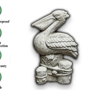 Concrete Pelican, Detailed Pelican, Garden Statue, Massive Bird ...