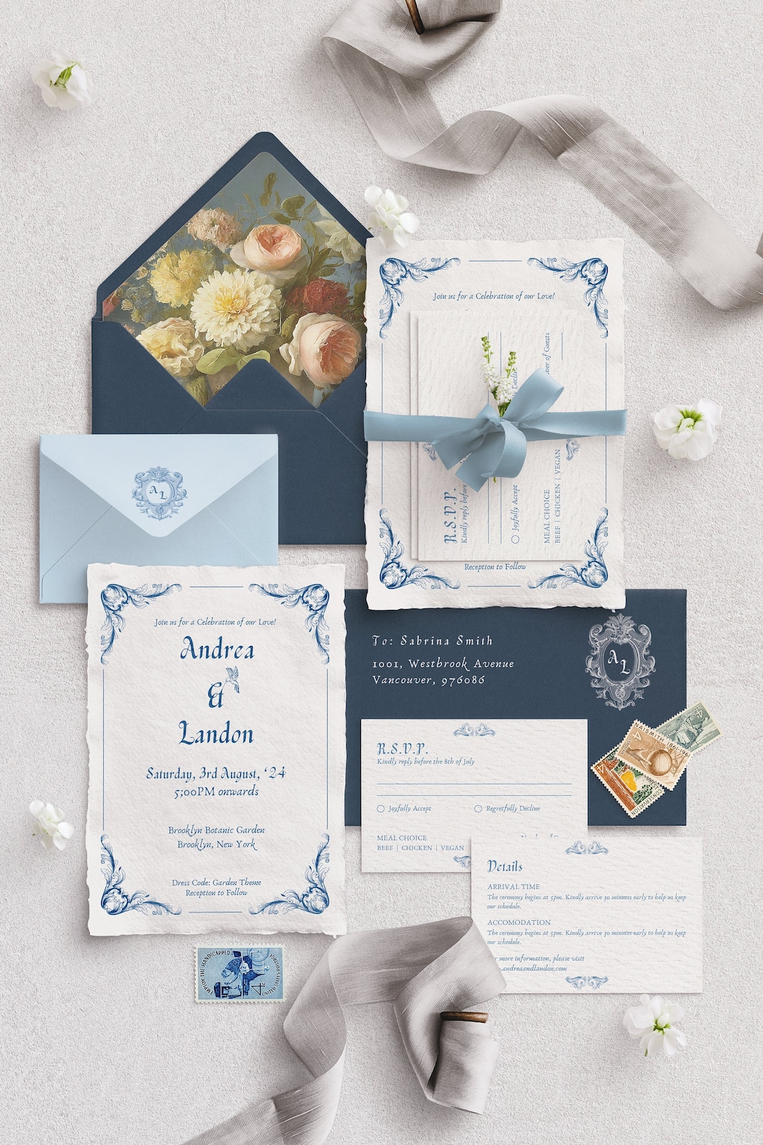 Vintage Regency Era Wedding Invitation Suite | Baroque and Classic ...