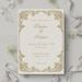 Regency Era Wedding Invitation| Royal Wedding Theme With Antique Gold ...