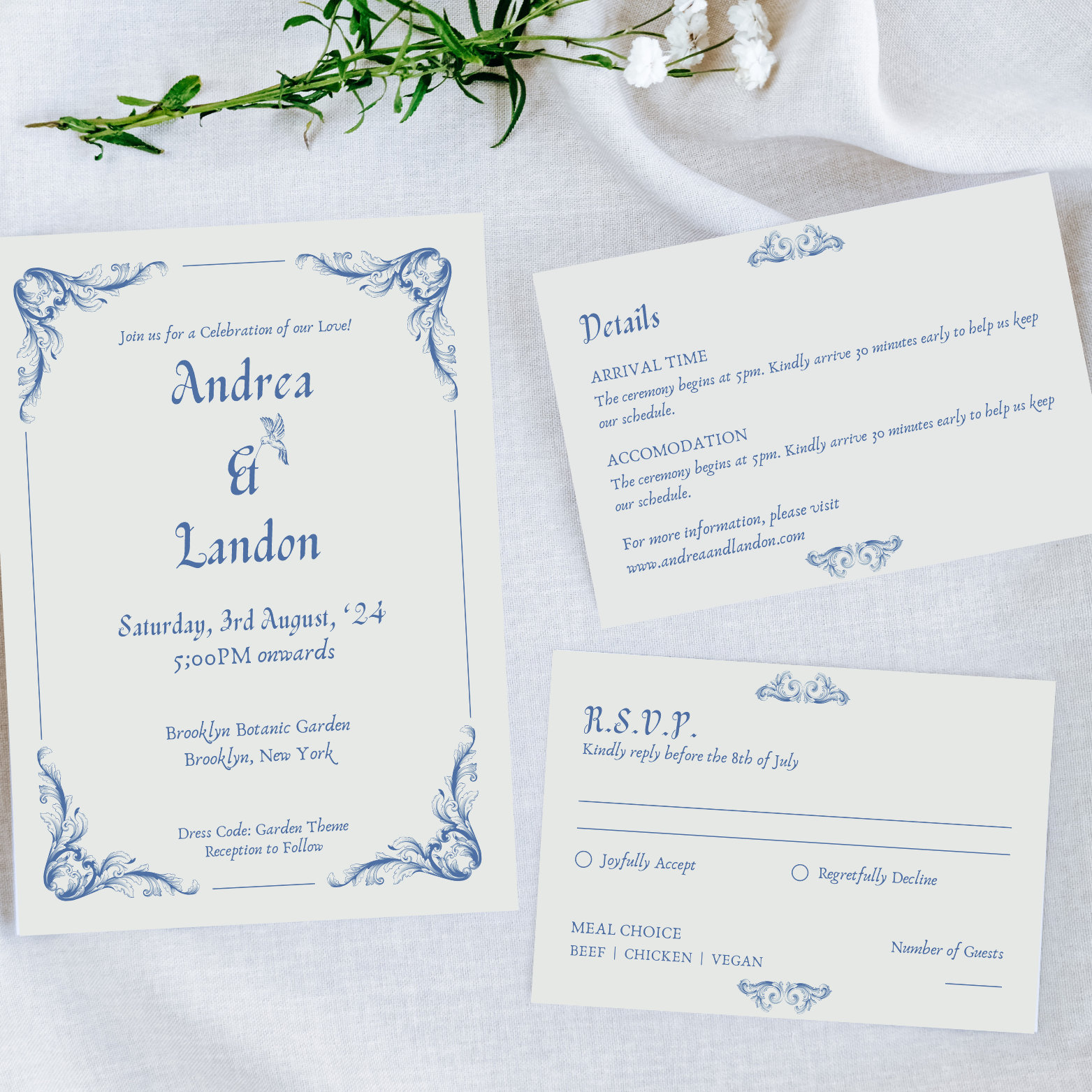 Vintage Regency Era Wedding Invitation Bundle Baroque and Classic ...