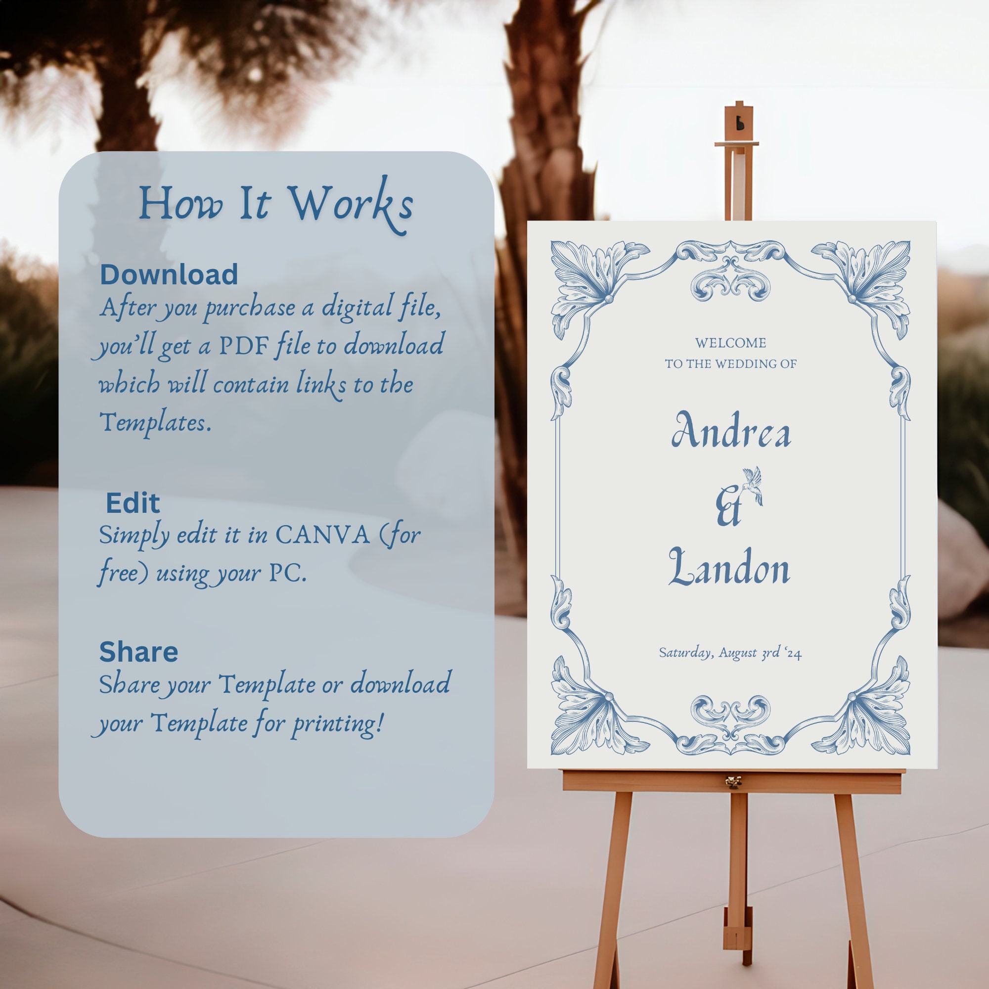 Vintage Regency Era Wedding Welcome Sign | Classic Baroque Aesthetic ...