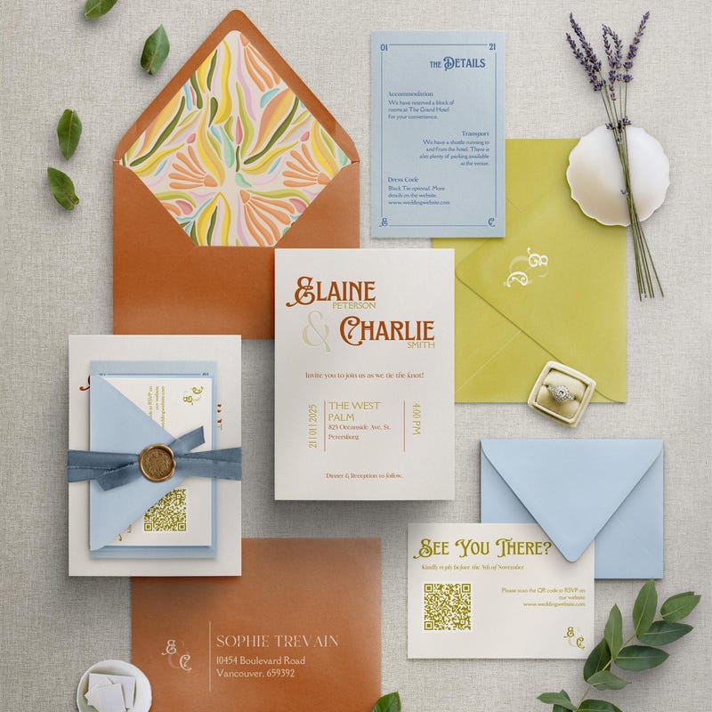 Colorful Invitations - Etsy