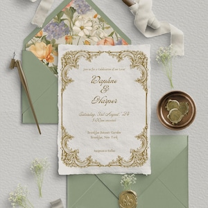 Regency Era Wedding Invitation Suite | Royal Wedding Theme With Gold ...