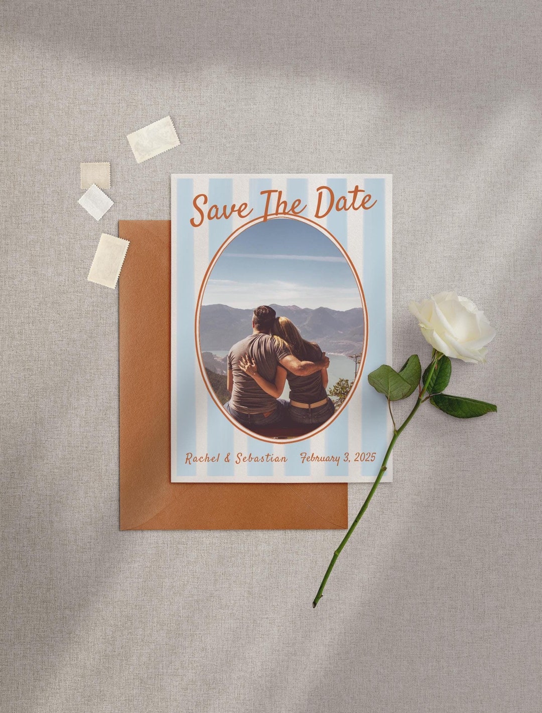 Fun Retro Save the Date Template | Modern Wedding Invite Hand Drawn ...