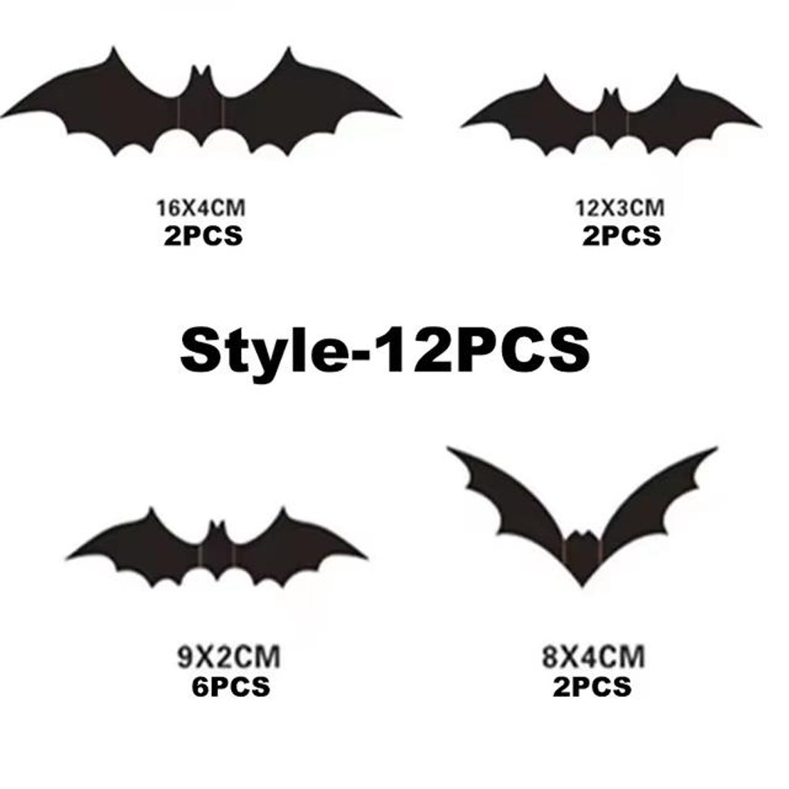 12/60/120 Sets 3D Bat Wall Decorations for Halloween Spooky Halloween ...