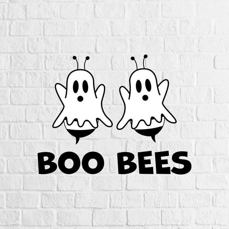 Funny Boo Bees SVG PNG Cute Ghosts Halloween Digital Art, Cricut Cut ...