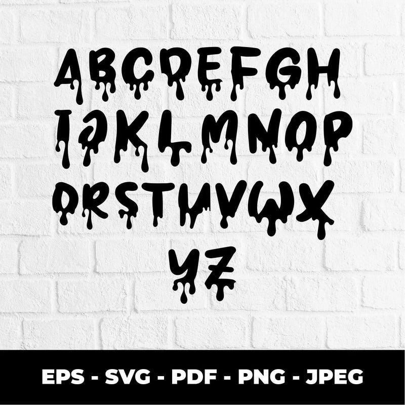 Dripping Letters - Etsy