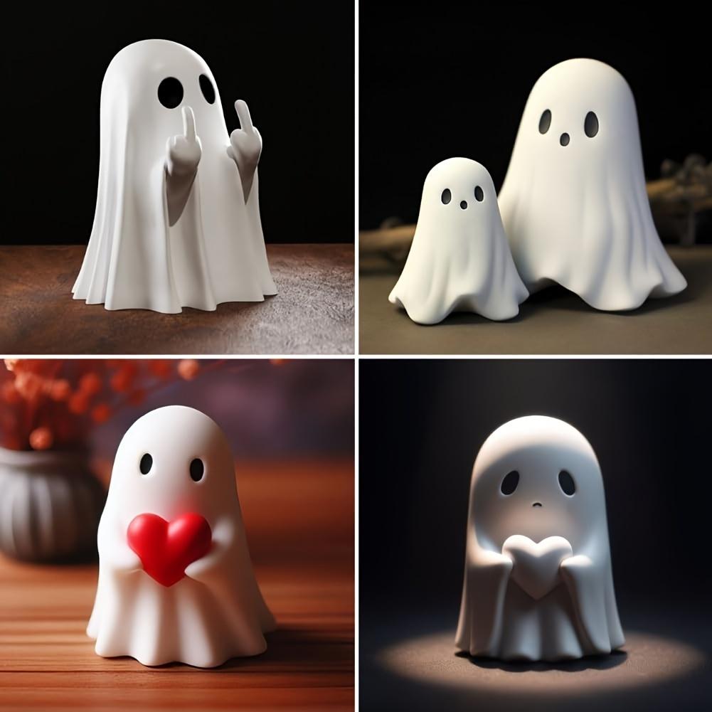 Funny Resin Ghost Statue - Middle Finger Ghost, Heart Ghost & Double ...