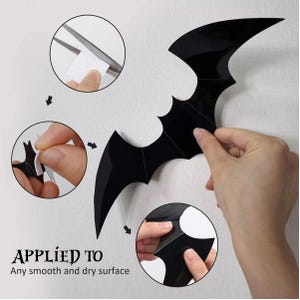 12/60/120 Sets 3D Bat Wall Decorations for Halloween Spooky Halloween ...