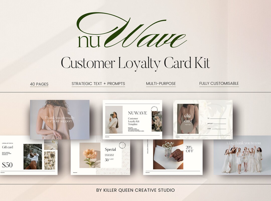 Luxury Customer Loyalty Card Kit | Client Thank You Cards | Gift ...