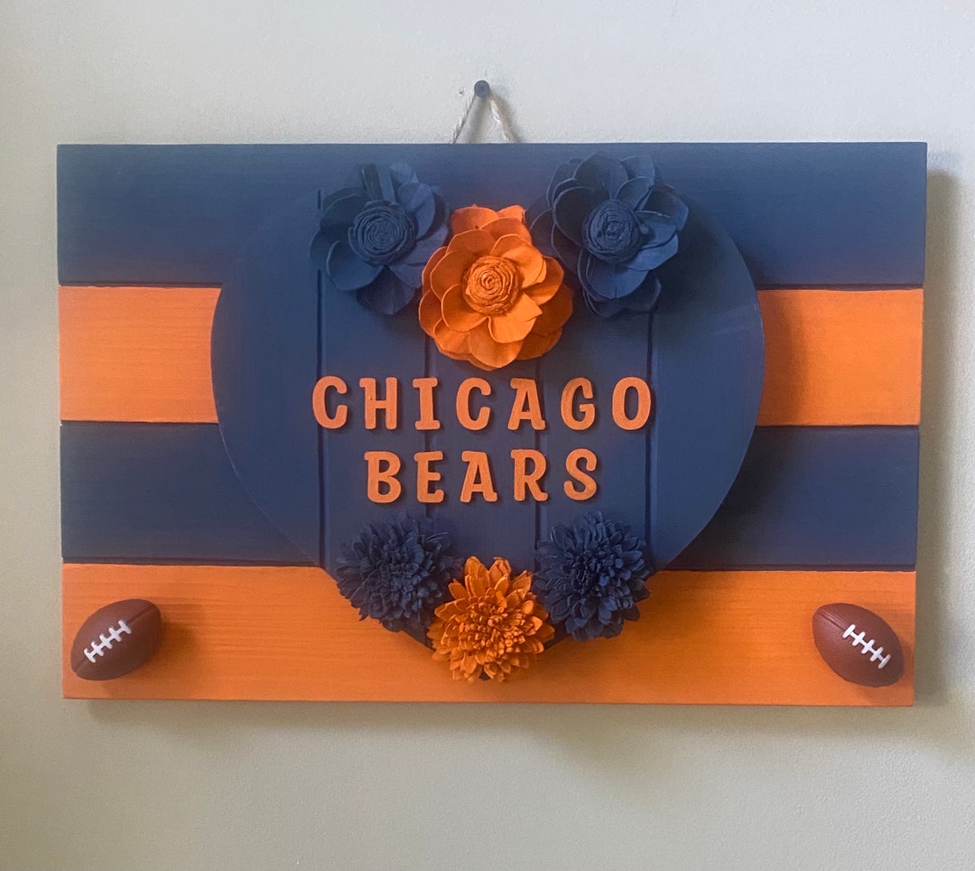 CUSTOM Made for Any SPORTS TEAM Chicago Bears Wall Decor, Nfl Football ...