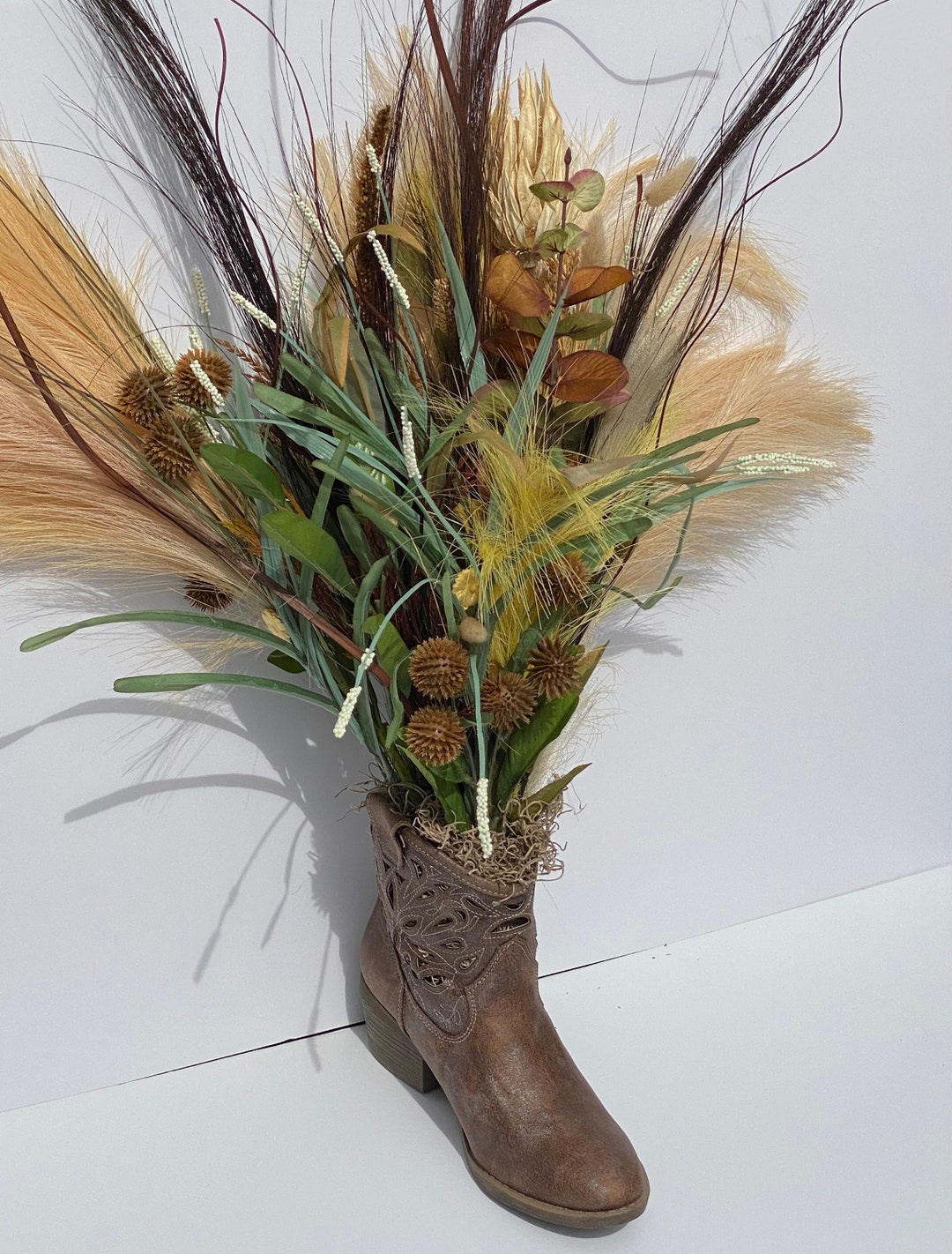 Unique Flower Boot Vase, Cowboy Boot Vase, Cowgirl Boot Vase, Western ...