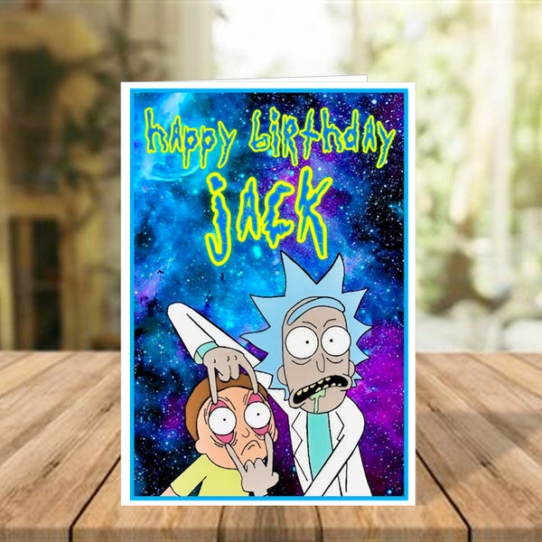 Rick and Morty Birthday Card - Etsy
