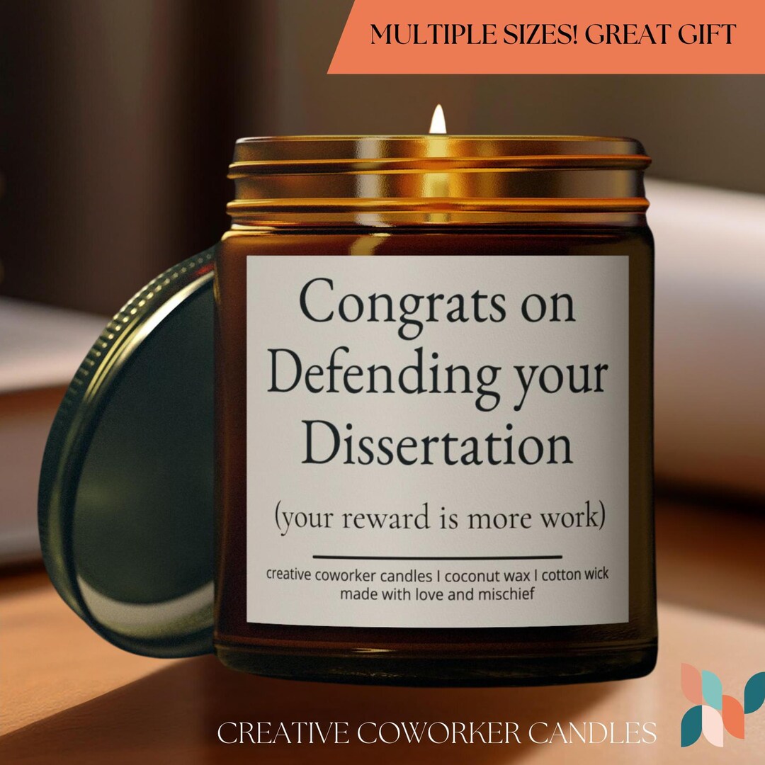 Funny Phd Gift, Doctorate Graduation Candle, Dissertation Gift ...