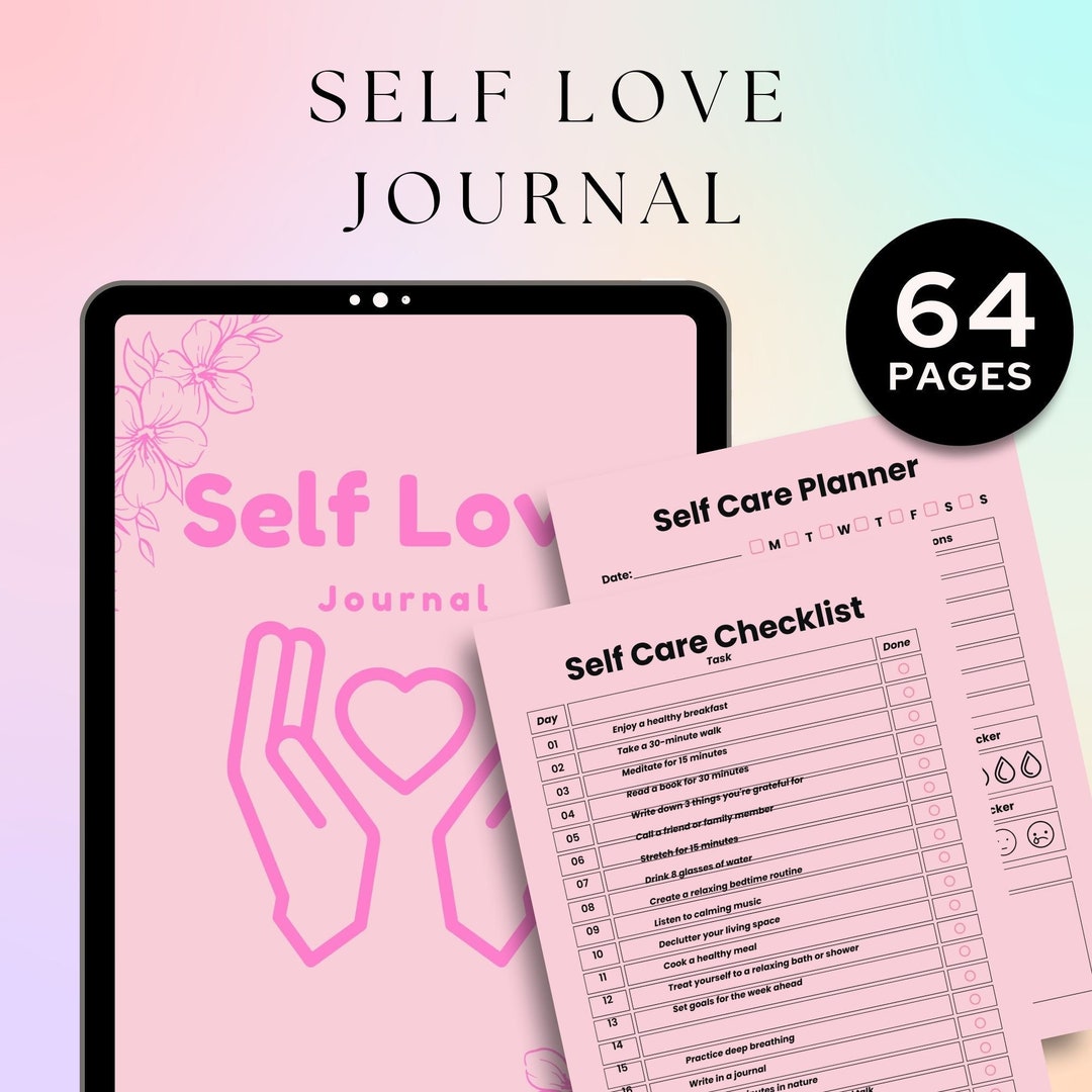 Printable Self Love Journal | 64 Pages | Daily Wellness Planner | Canva ...
