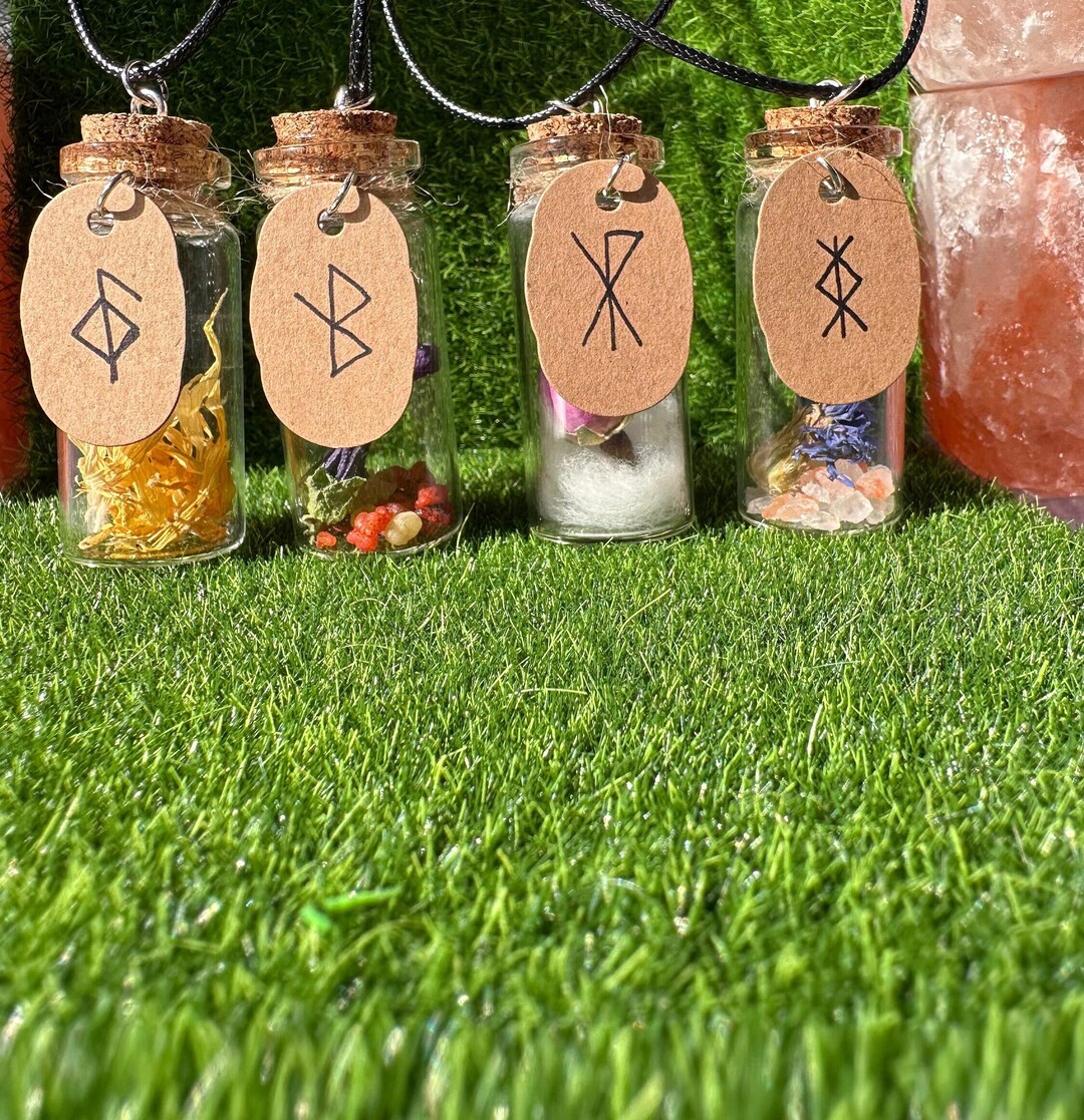 Magic Necklace With Dried Flowers / Small Spells / Spirituality ...