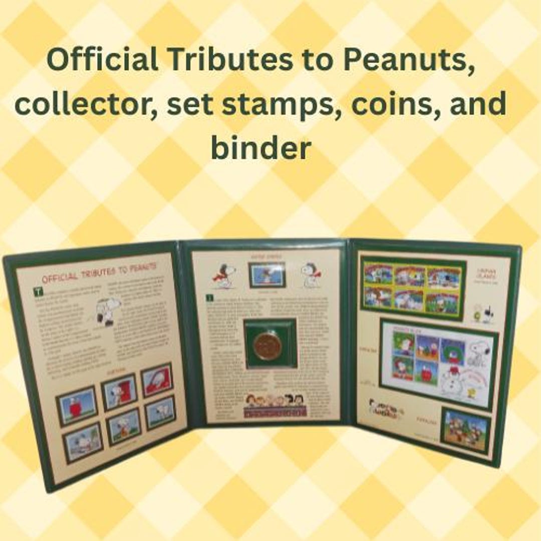Official Tributes to Peanuts, Collector, Set Stamps, Coins, and Binder ...