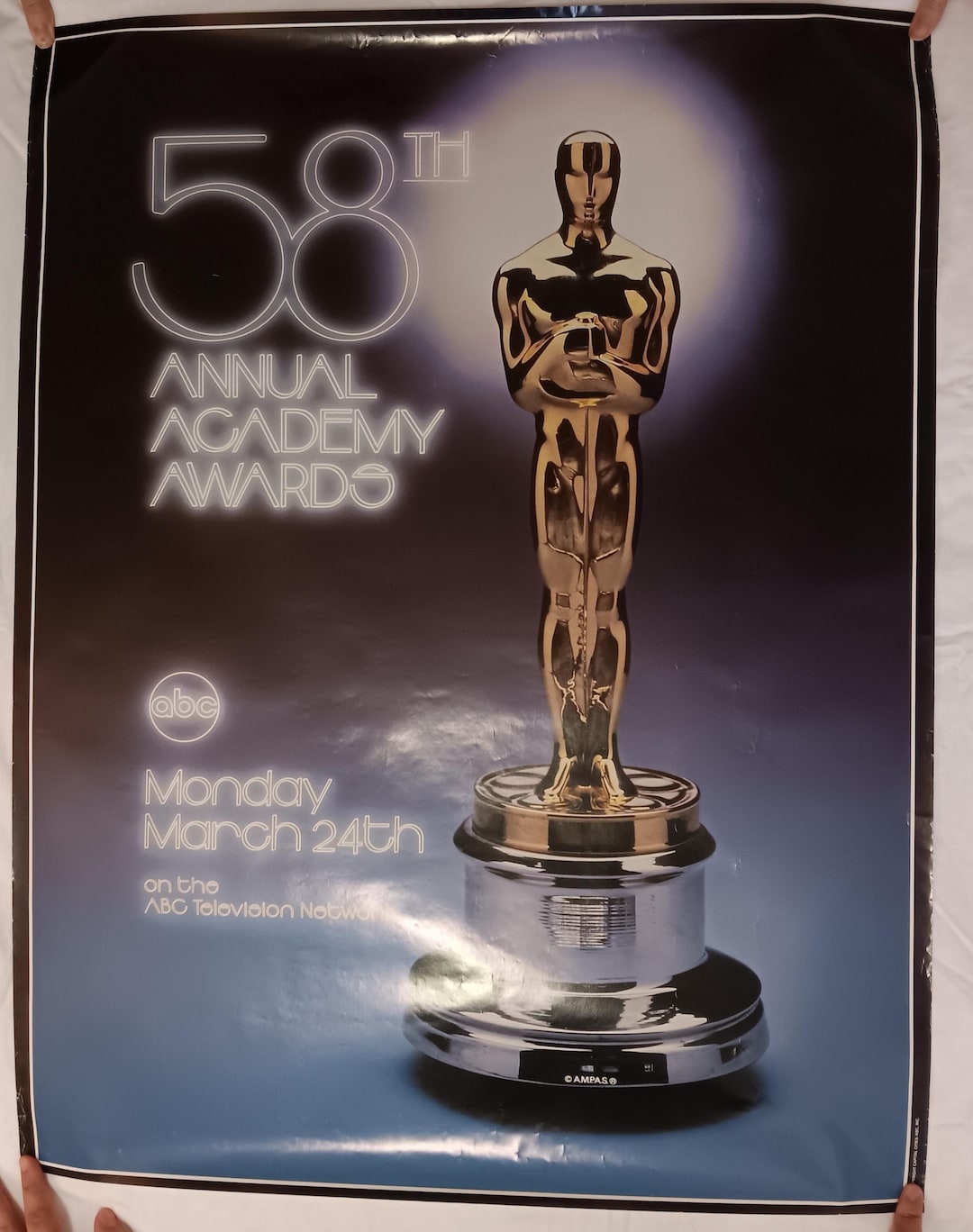 1986 58th Annual Academy Awards Poster & Visitors Memorabilia - Etsy