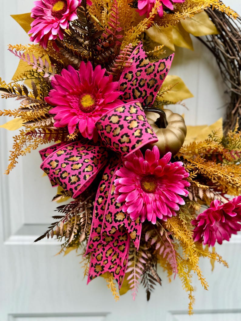 Autumn Wreath, Fall Wreath for Front Door, Vibrant Fall Colors Wreath ...