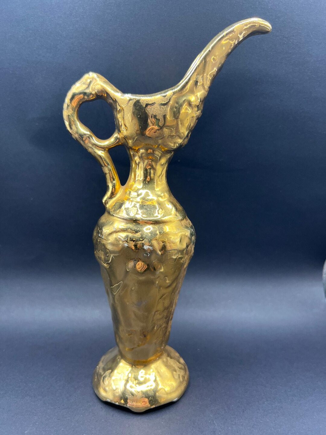 Vintage Weeping Gold Ewer Drip Pitcher - Etsy
