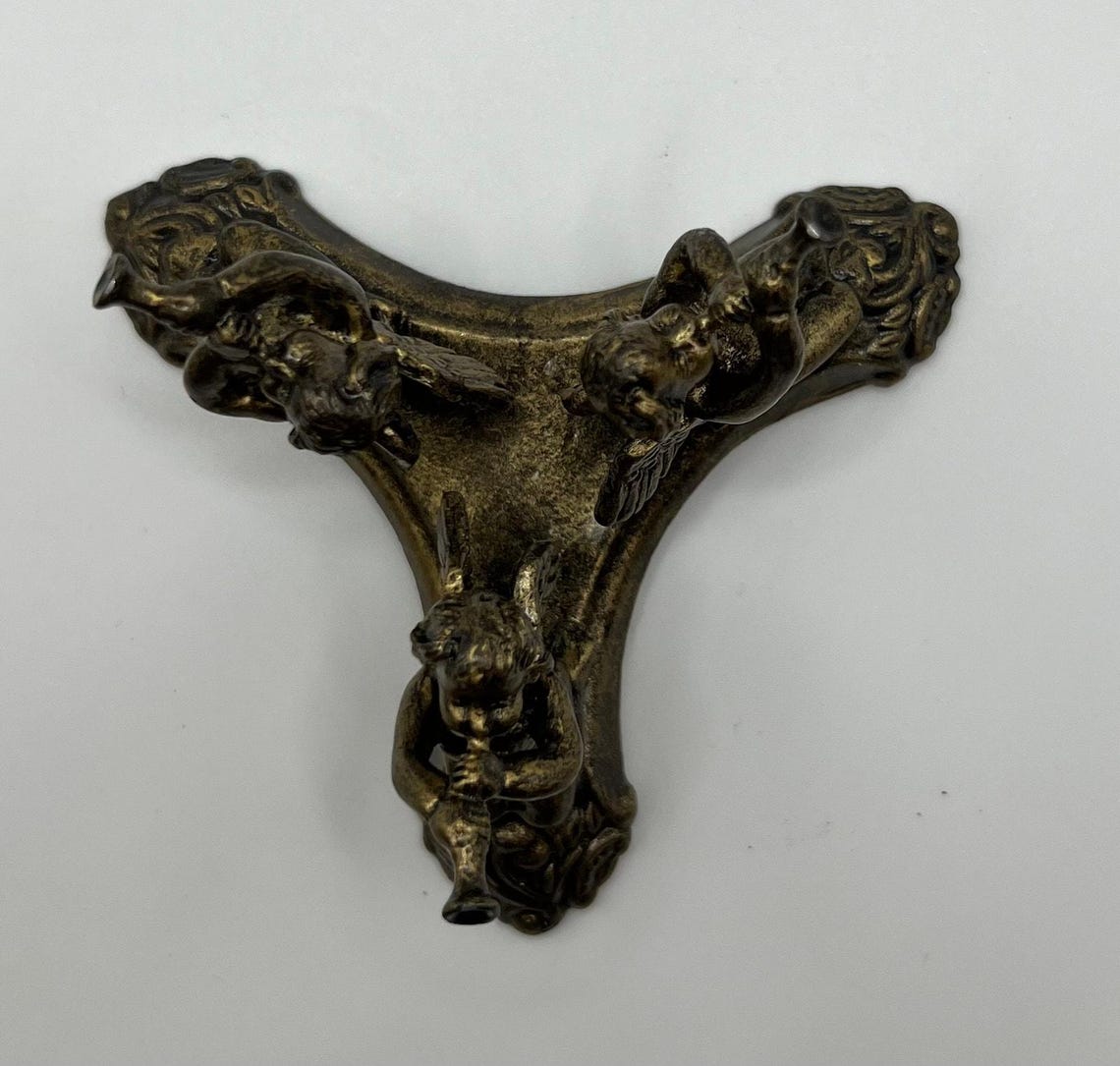 Vintage Brass Stand Base With 3 Musical Cherub Angels Playing Horns - Etsy