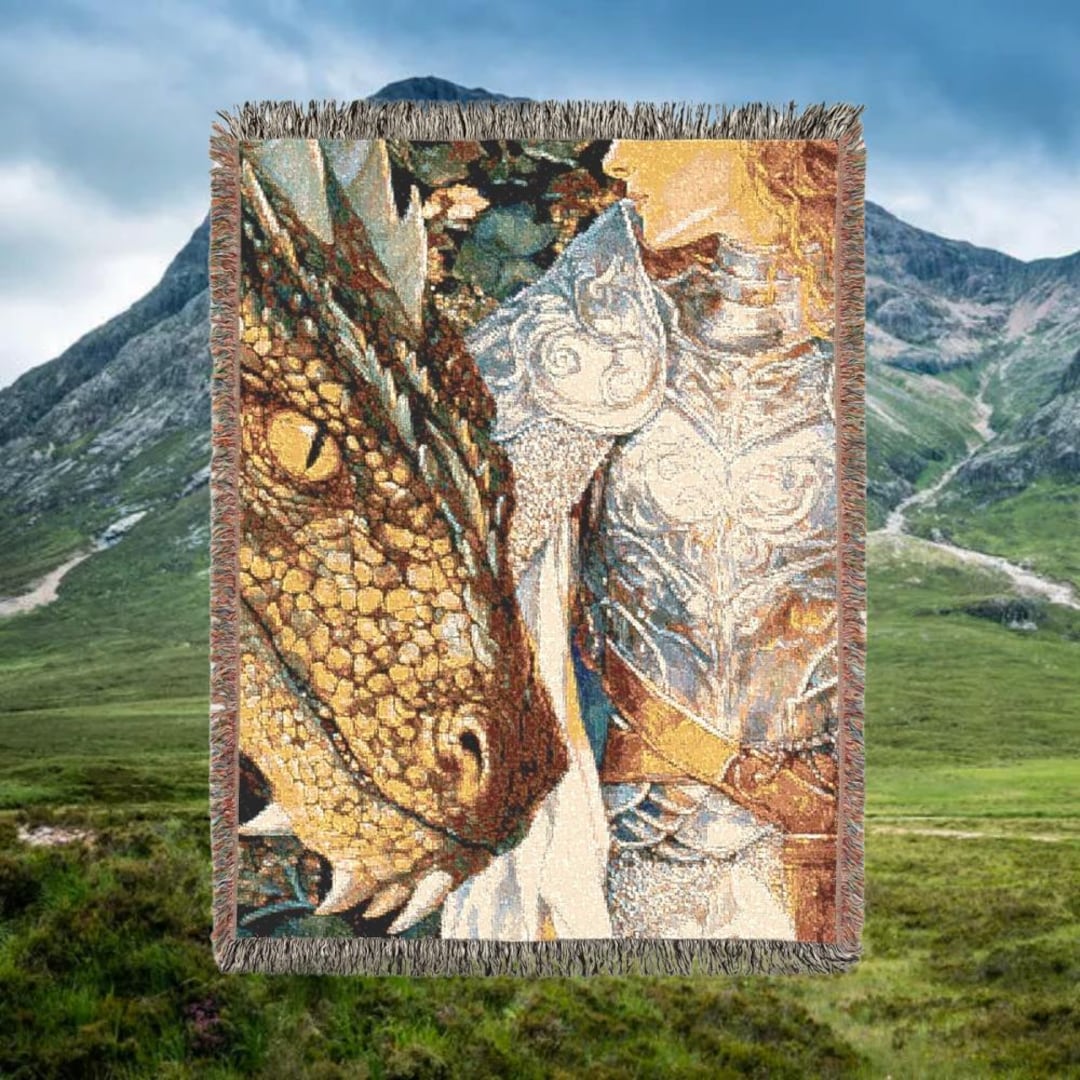 Throne of Glass Inspired Woven Blanket, Manon & Abraxos Tapestry Throw ...