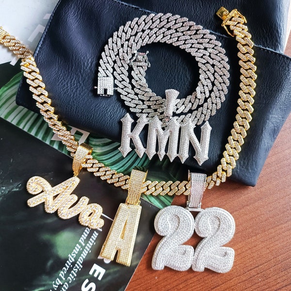 Iced Out Name Necklace - Etsy