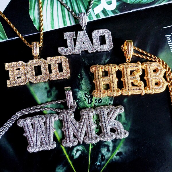 Iced Out Name Necklace - Etsy
