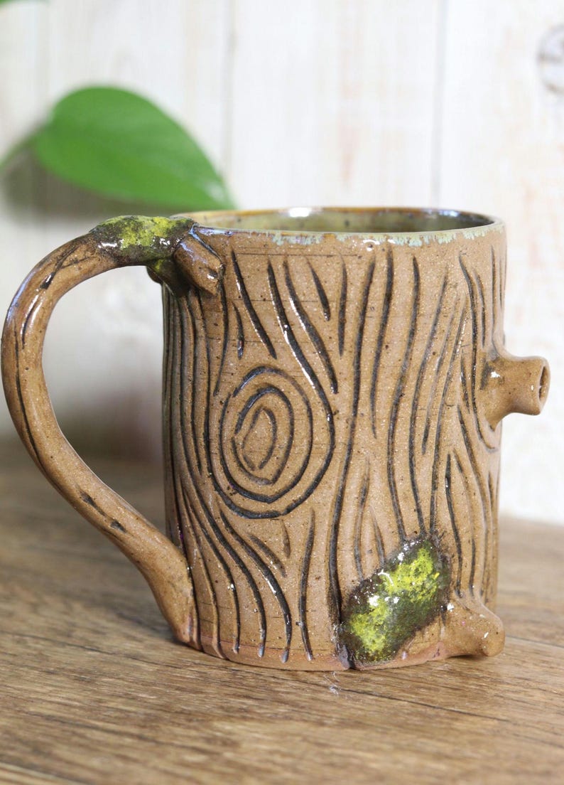 Mossy Log Mug 16 Oz - Etsy