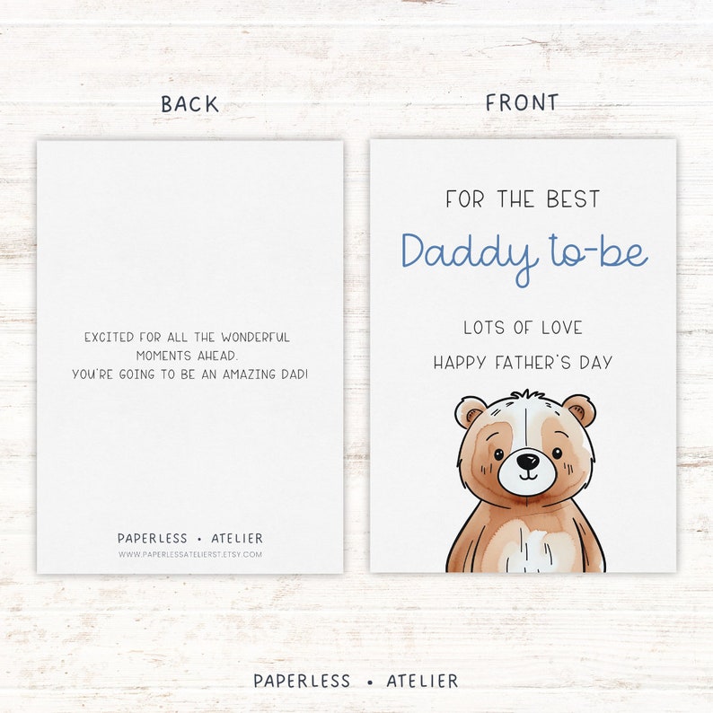 Printable Father's Day Card, Father's Day Card for Future Dad, Dad To ...