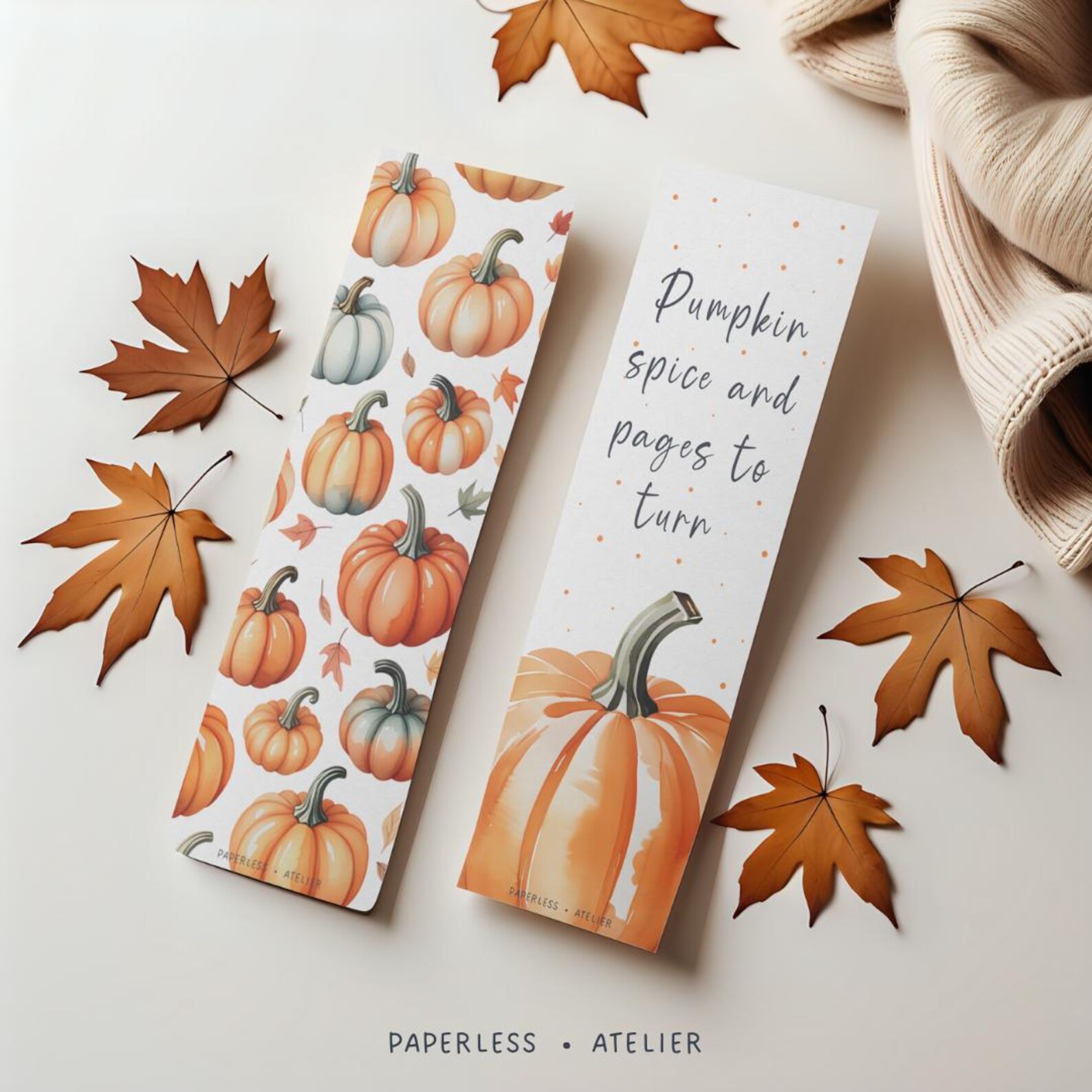 4 Printable Autumn Bookmarks, Autumn Bookmark, Fall Bookmark, Book ...