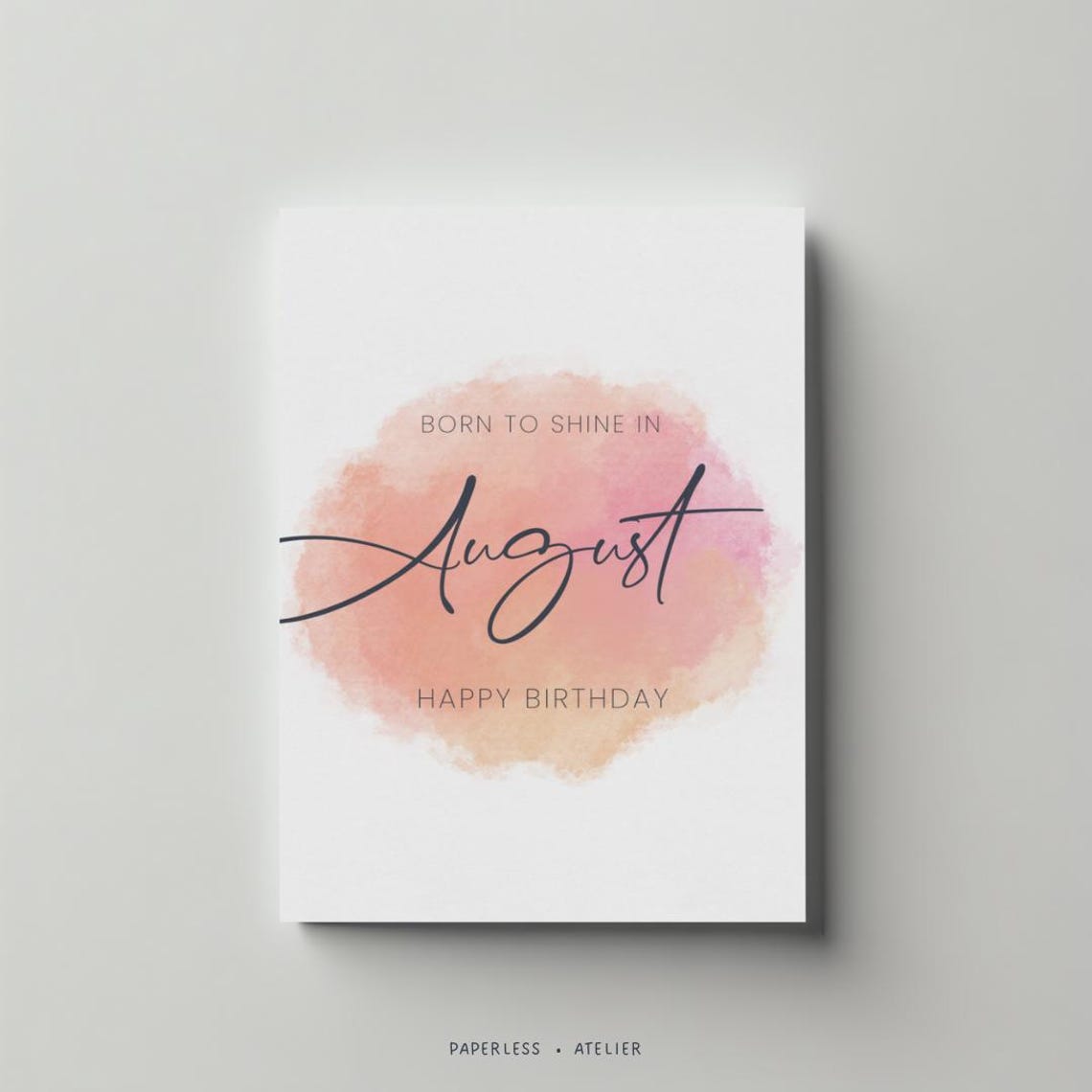 Printable Birthday Card, August Card, August Born, Born in August Card ...