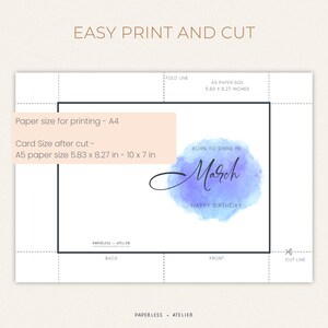 Printable Birthday Card, March Card, March Born, Born in March ...