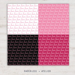 20 Printable Paper, Valentine's Digital Paper, Romantic Paper ...