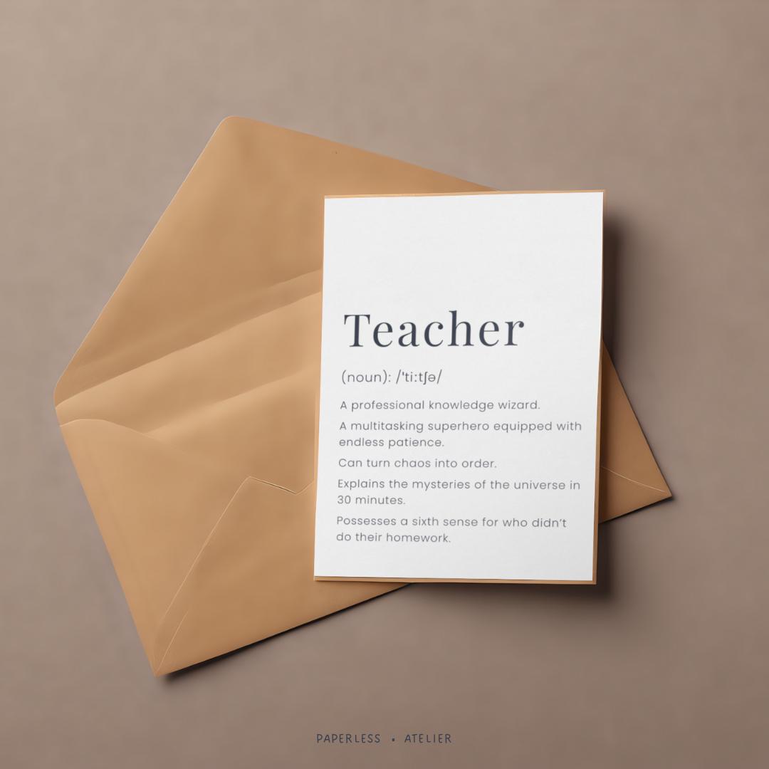 Printable Teacher's Day Card, Teacher Appreciation, Happy Teacher's Day ...