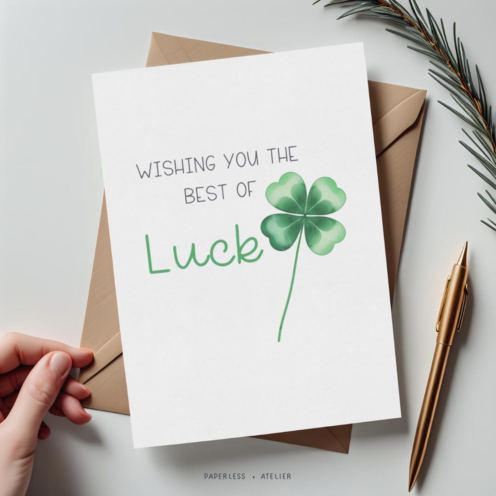Printable Farewell Card, Good Luck Card, Clover Card, Moving Travel ...