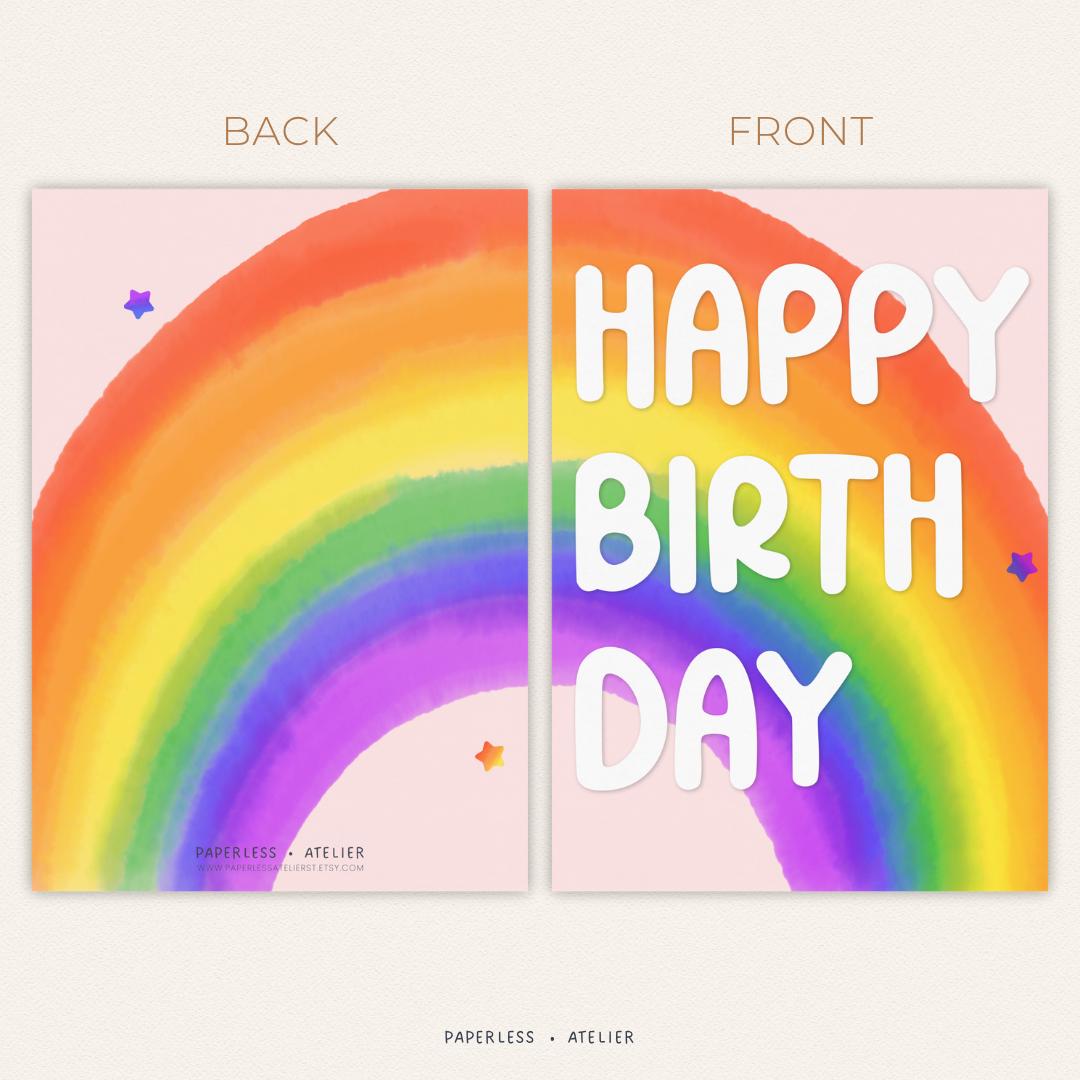 Printable Pride Month Card, Pride Card, Pride Month, Birthday Card ...