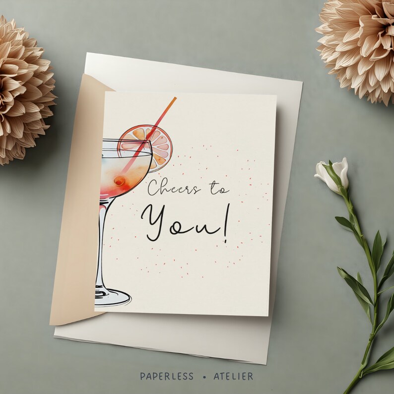Printable Congratulation Card, Cheers to You, Congrats Card ...
